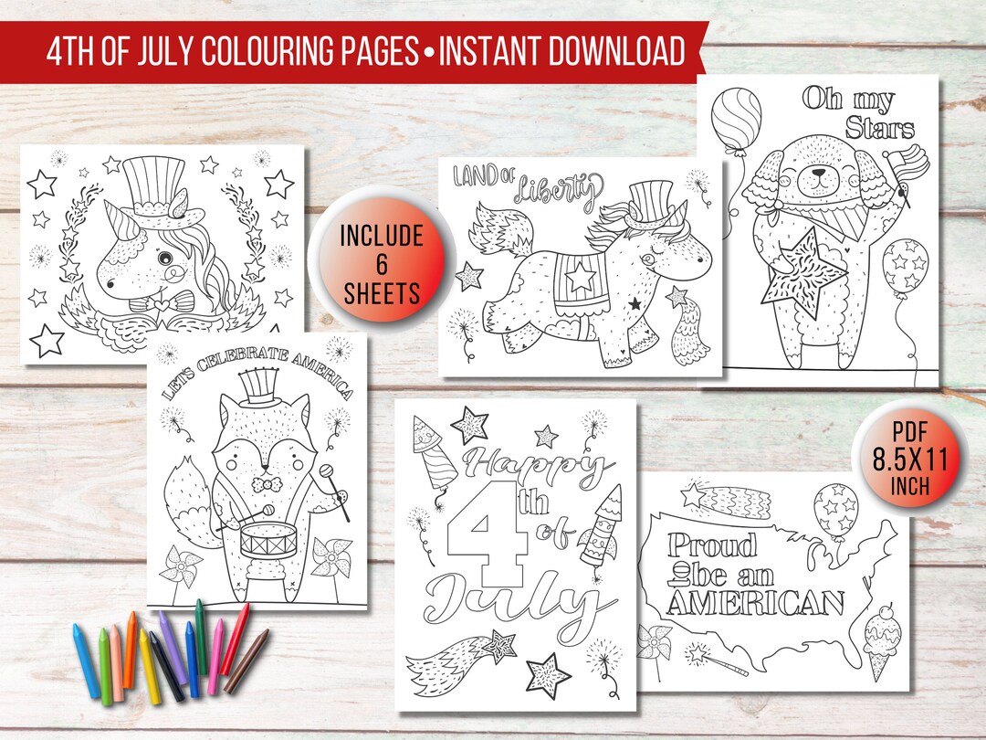 4th of July Kids Coloring Pages, Independence Day Activities for Kids ...