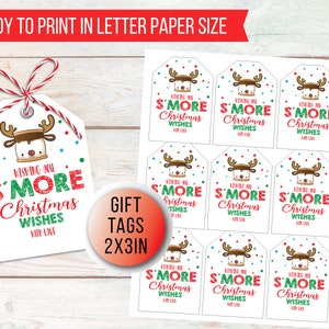 Christmas Smore Tag Printable Holiday Smore Tags - Etsy