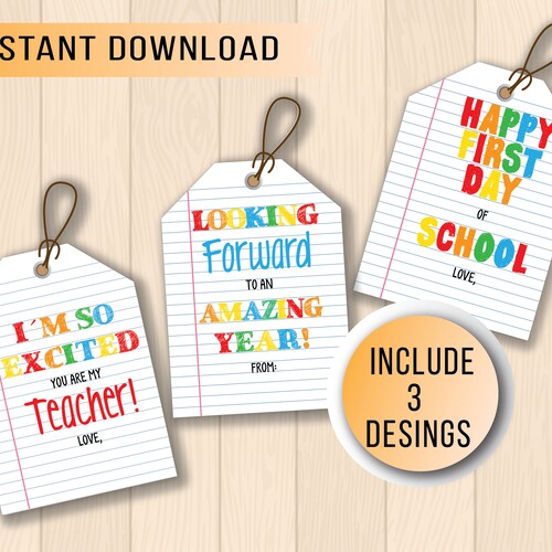 Printable Back to School Supplies Gift Tags for Classroom - Etsy
