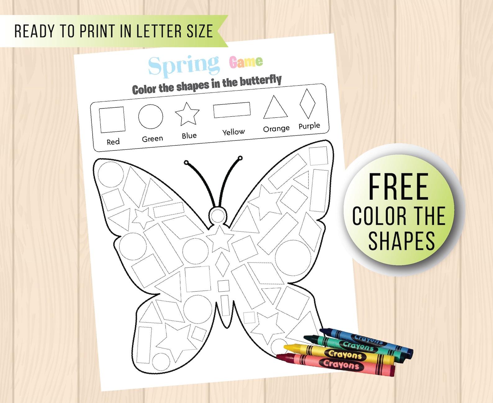 Spring Bingo Game for Kids Printable Spring Educational Game | Etsy