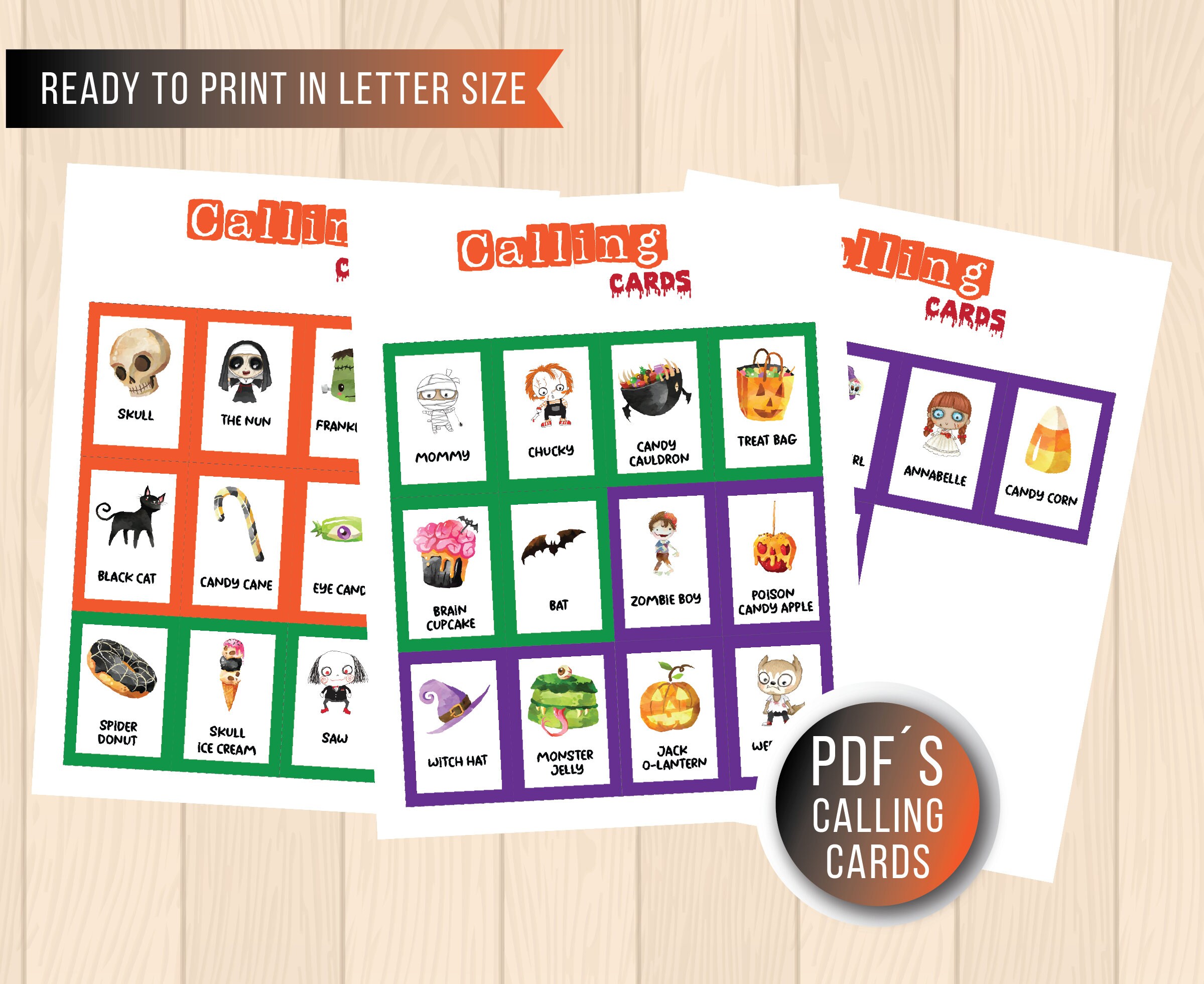 Halloween Bingo Printable Party Game 30 Players - Etsy