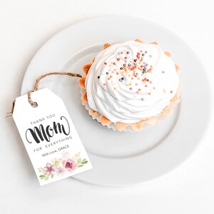 Happy Mothers Day Printable Gift Tags, Best Mom Ever, Editable Floral ...