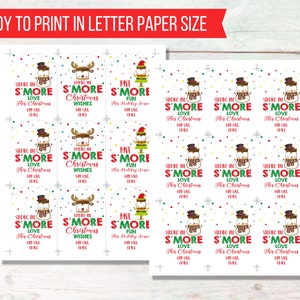 Christmas Smore Tag Printable | Holiday Smore Tags - Etsy