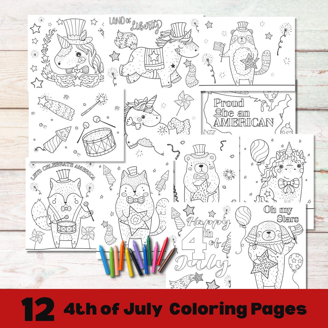 4th of July Kids Coloring Pages, Independence Day Activities for Kids ...