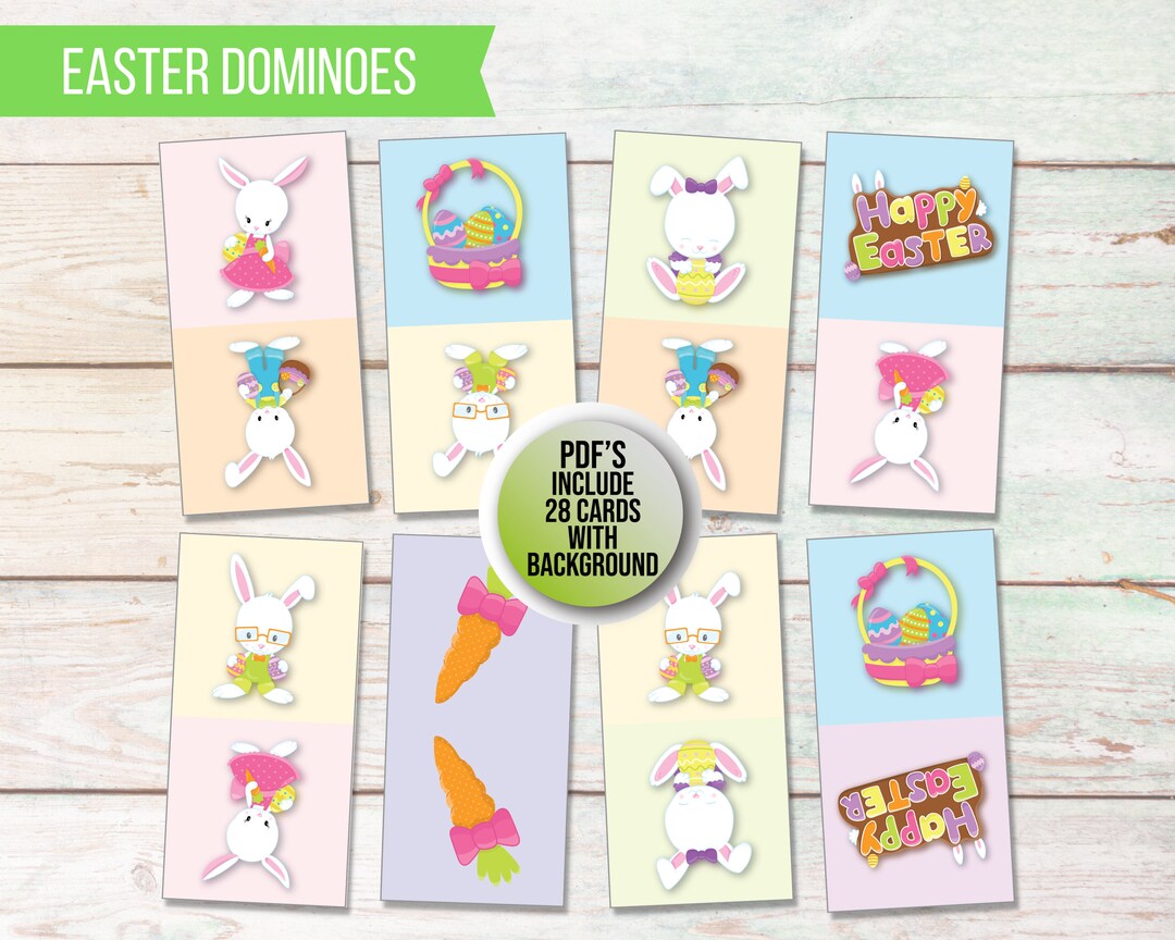 Printable Easter Dominoes Preschool Party Game Easter Gift - Etsy