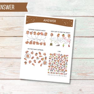 Capybara Party Games Bundle for Kids, Printable Birthday Activities - Etsy