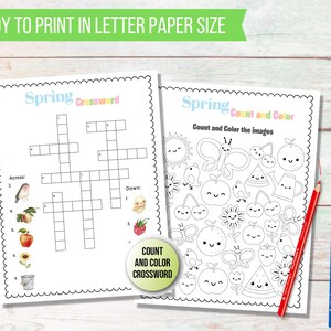 Spring Printable Game Bundle, Printable Bundle Activity Pack, Word ...