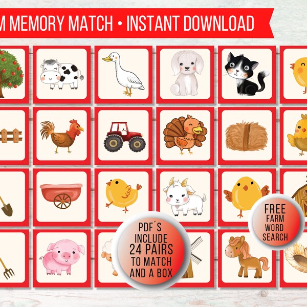 Memory Card Game - Etsy