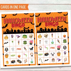 Halloween Bingo, Printable Party Game, 30 Players - Etsy