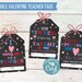 Valentine Gift Tags Happy Valentines Day Cookie Tag Teacher - Etsy