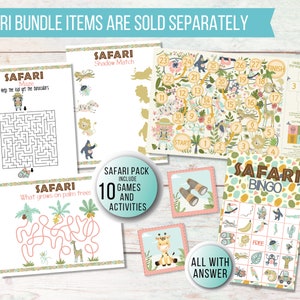 Safari Bingo Printable Game | Safari Animals Party Game | Jungle School ...