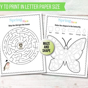 Spring Printable Game Bundle, Printable Bundle Activity Pack, Word ...