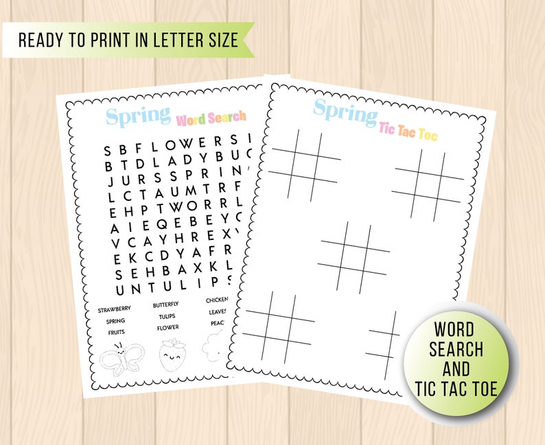 Spring Printable Game Bundle Printable Bundle Activity Pack - Etsy