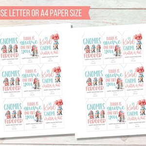 Happy Valentines Day Printable Gift Tag, Gnomes Valentine Personalized ...