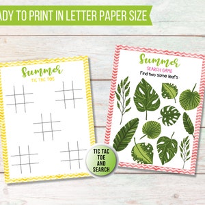 Summer Activity Pack and Games, Printable Fun for Kids - Etsy