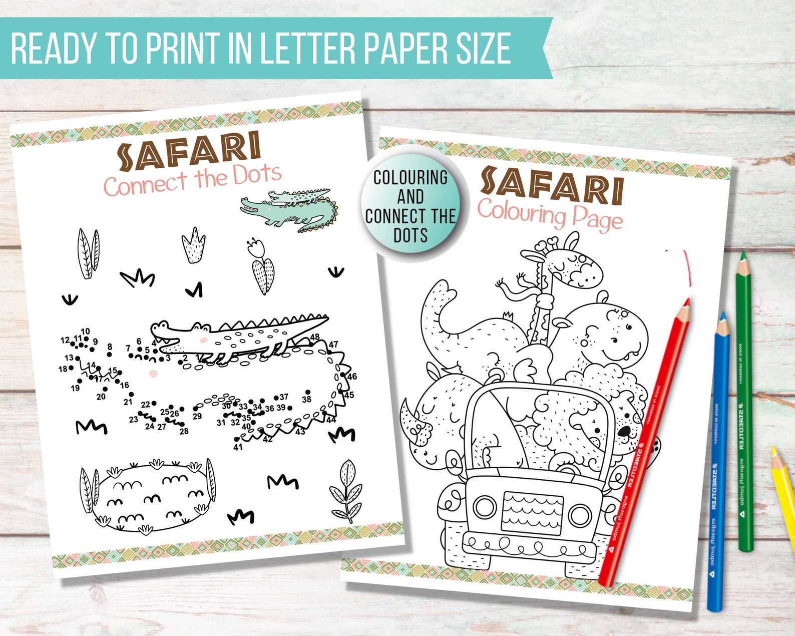 Safari Animals Party Games Kids African Animals Kids Activity - Etsy