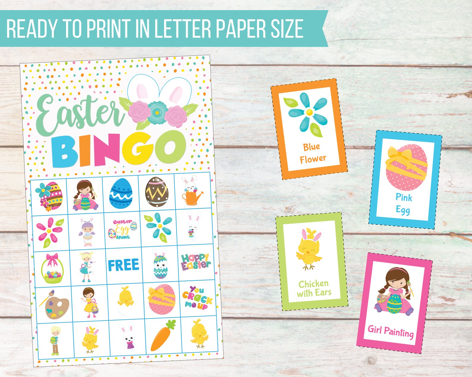 Easter Bingo Printable Game Easter Funny Family Party Games | Etsy