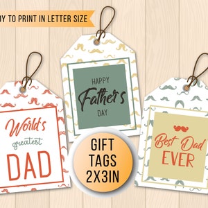 Happy Fathers Day Gift Tag Moustache Fathers Day Gift Favor - Etsy