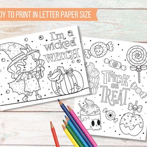 Halloween Coloring Pages for Kids, Printable Halloween Witch Coloring ...