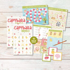 Capybara Games Bundle for Kids, Printable Summer Theme Activities - Etsy
