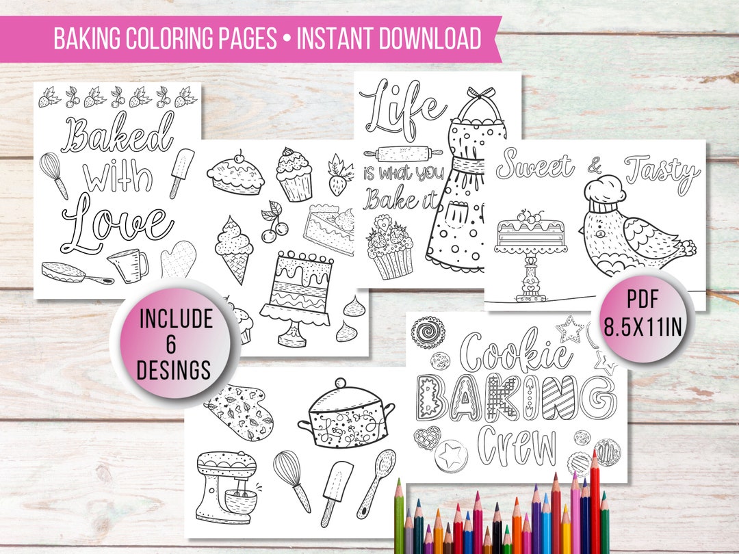 Baking Fun Galore, Baking Kids Coloring Pages, Printable Activity ...