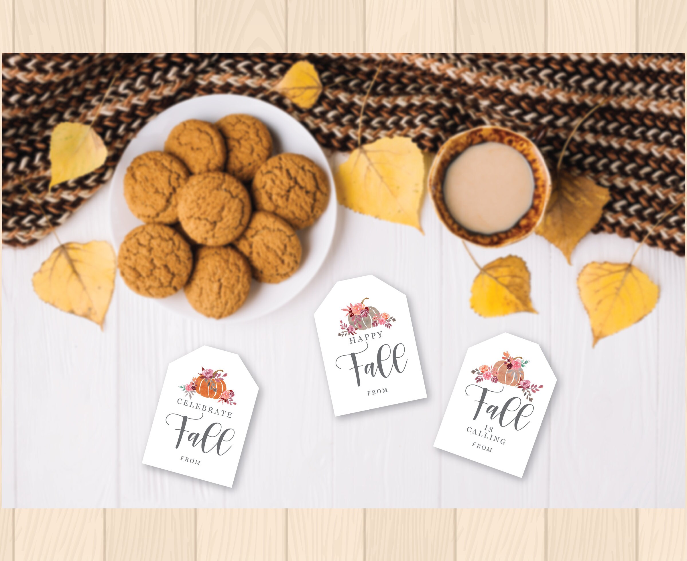 Happy Fall Pumpkin Gift Tags Celebrate Fall Gift Favor Tags - Etsy