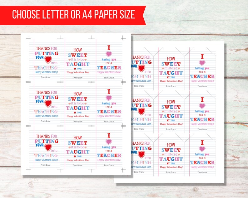 Valentine Gift Tags Happy Valentines Day Cookie Tag Teacher - Etsy