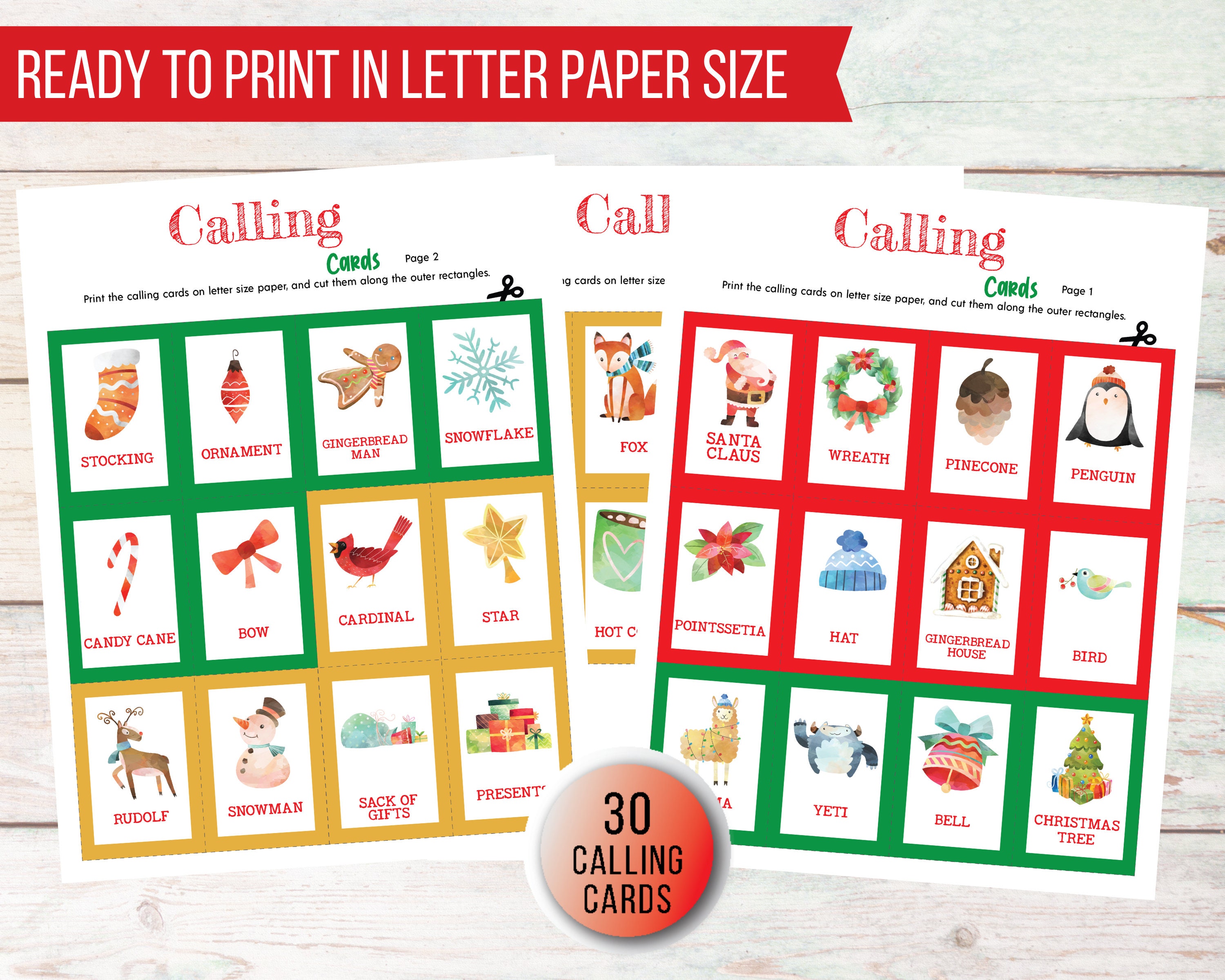 Christmas Bingo Printable Game Christmas Party Game - Etsy