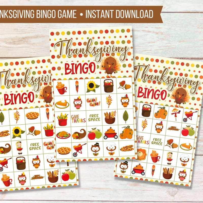 Thanksgiving Bingo - Etsy