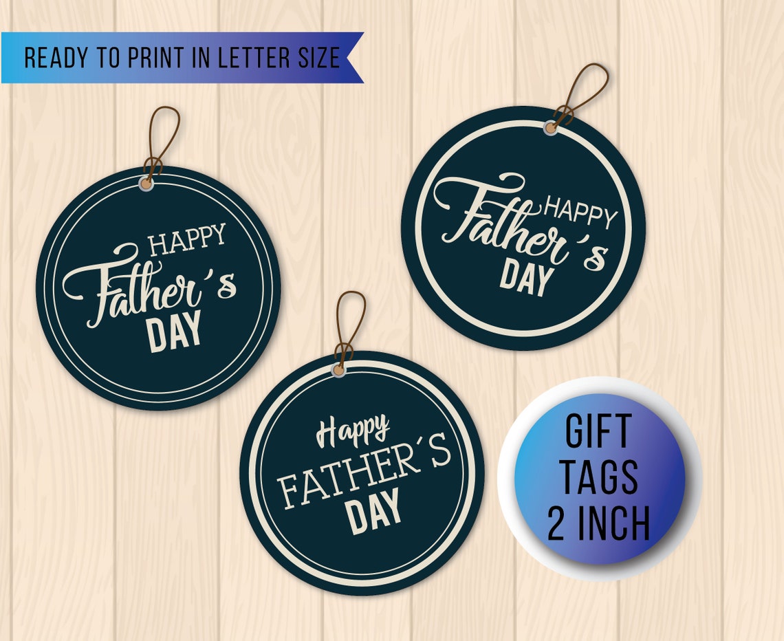 Happy Fathers Day Printable Cookie Tag Fathers Day Printable - Etsy