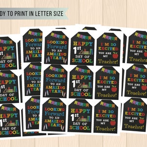 Back to School Teacher Gift Tag Printable Welcome Tags for | Etsy