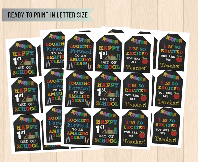 Back to School Teacher Gift Tag Printable Welcome Tags for | Etsy