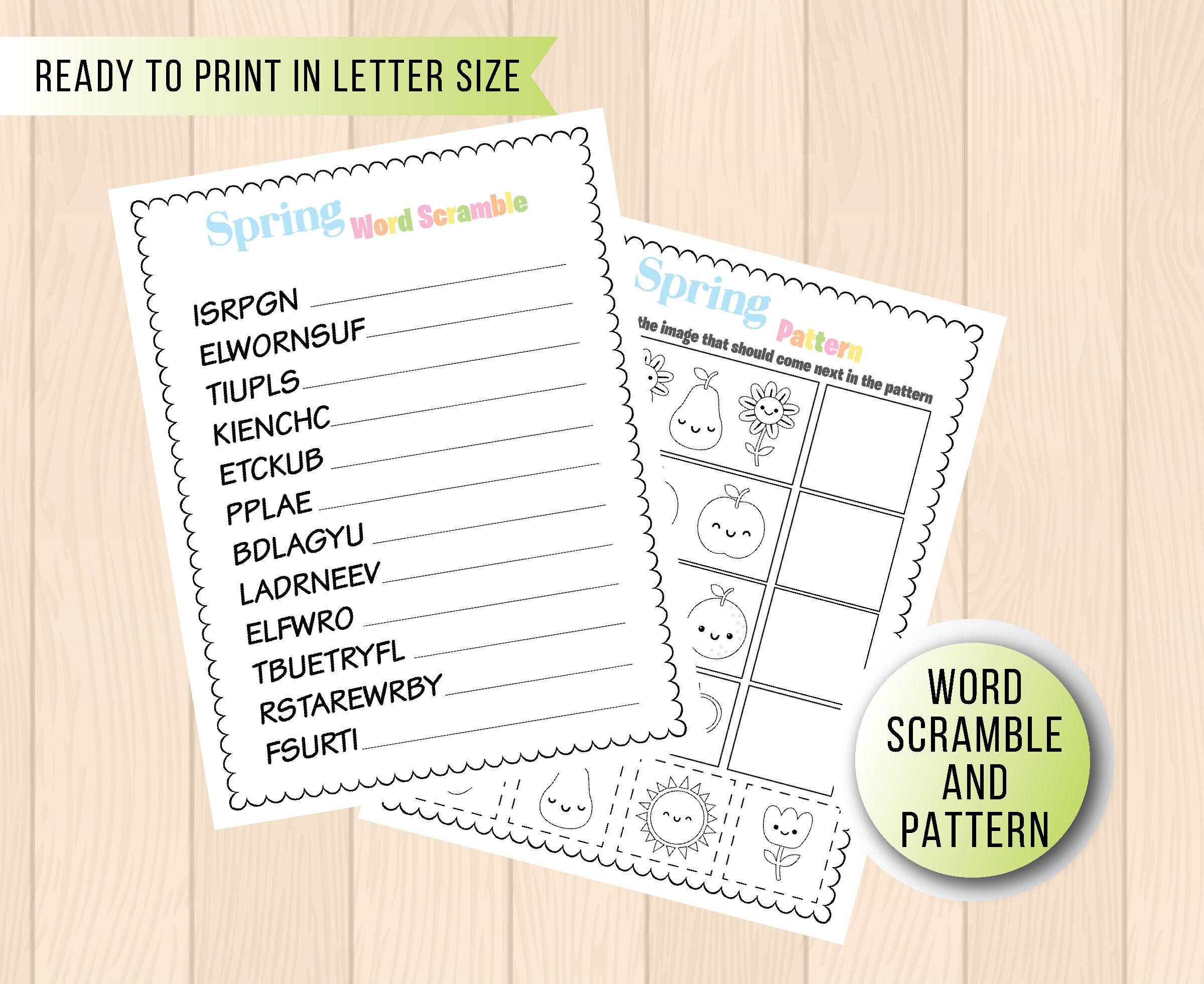 Spring Printable Game Bundle Printable Bundle Activity Pack | Etsy