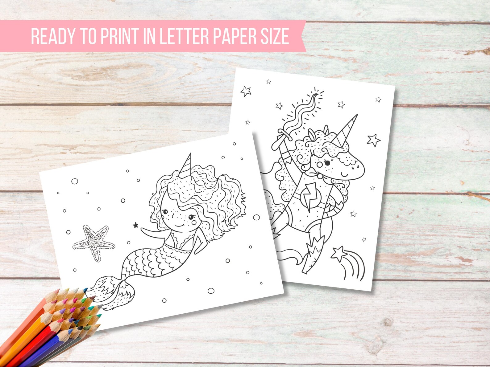 Printable Unicorn Coloring Pages for Kids, Unicorn Lover Birthday Party ...
