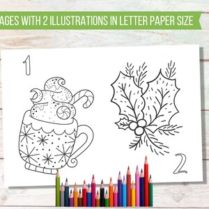 Christmas Advent Calendar Kids Coloring Page, Christmas Countdown ...