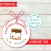 Editable Valentine Smore Gift Tag Printable S'mores - Etsy