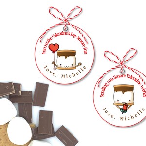 Editable Valentine Smore Gift Tag Printable S'mores - Etsy