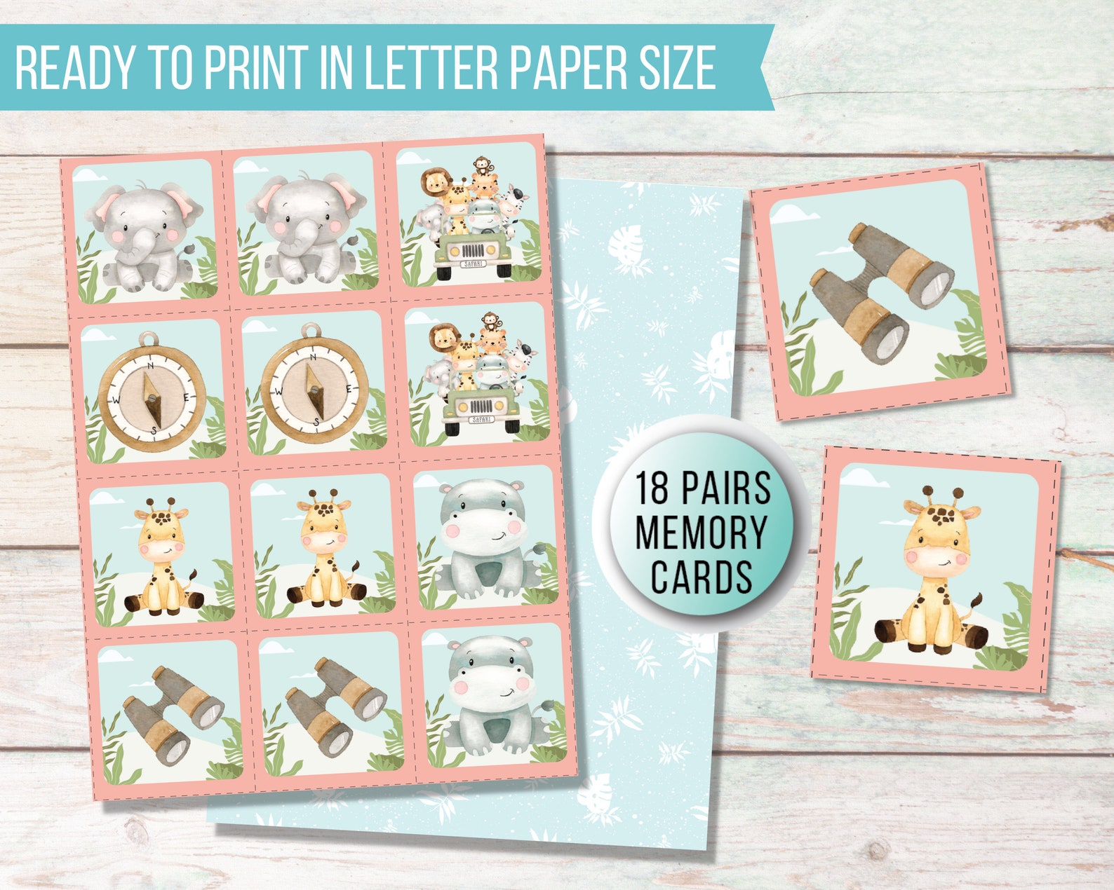 Safari Animals Party Games Kids African Animals Kids Activity - Etsy