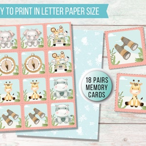 Safari Animals Party Games Kids, African Animals Kids Activity Packs ...