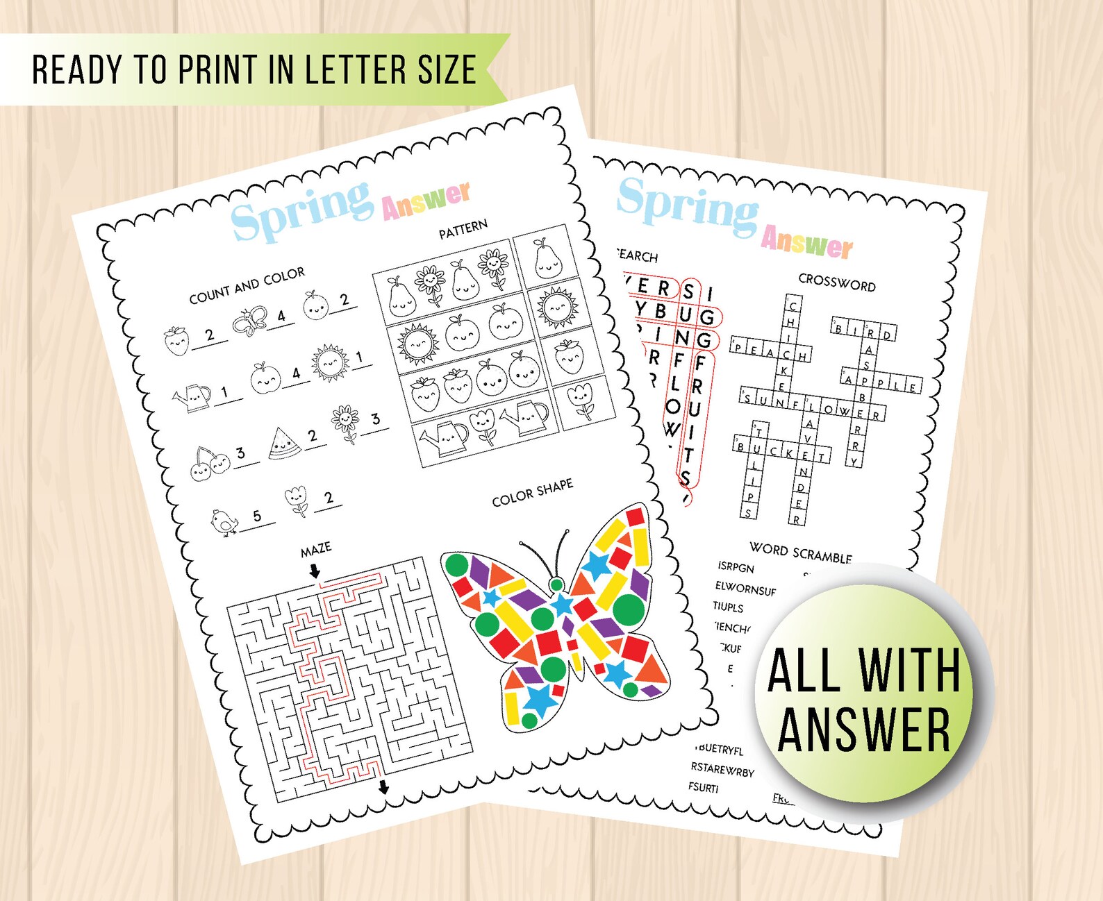 Spring Printable Game Bundle Printable Bundle Activity Pack | Etsy