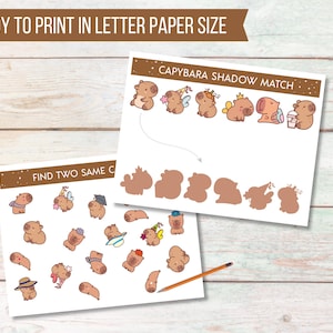 Capybara Party Games Bundle for Kids, Printable Birthday Activities - Etsy
