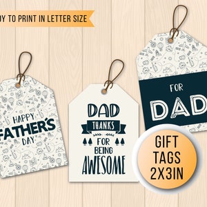Happy Fathers Day Printable Gift Tags Adventure Fathers Day - Etsy