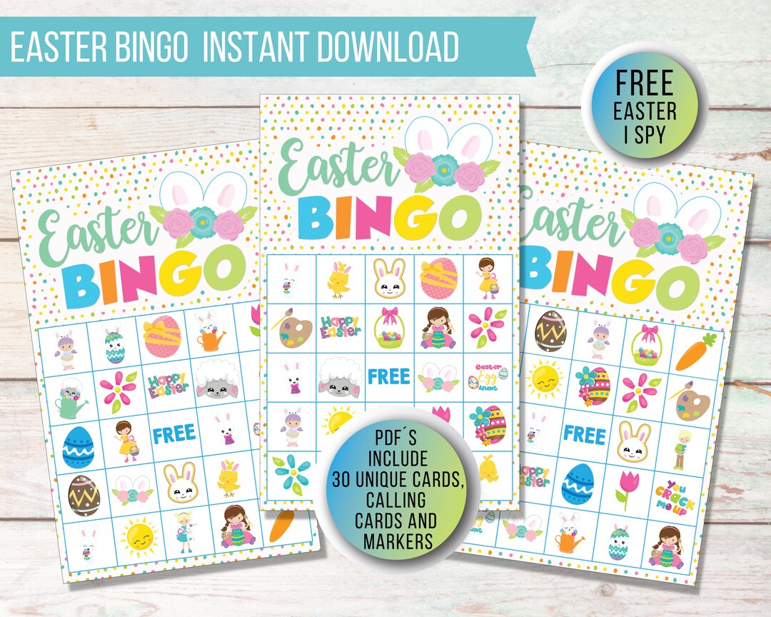 Easter Bingo Printable Game, Easter Funny Family Party Games, Classroom ...