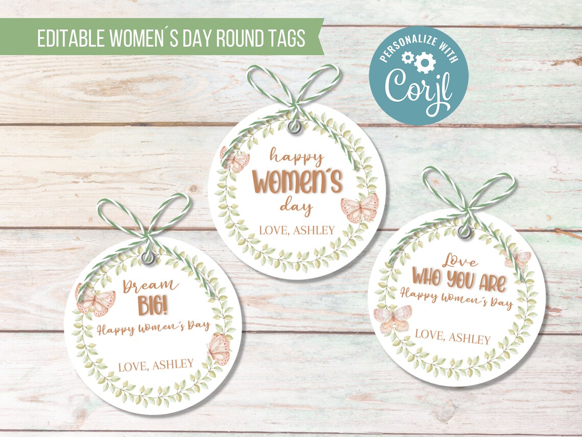 Women's Day Tags Women's Day Editable Gift Tags - Etsy