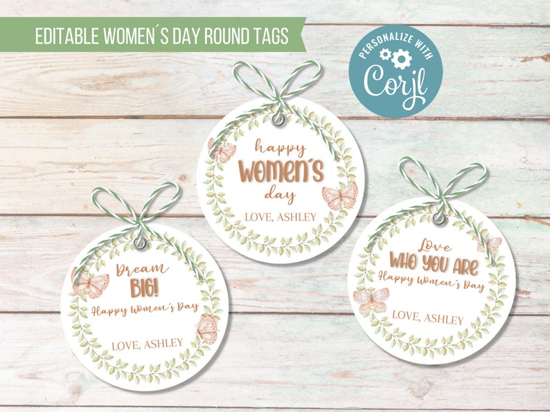 Women's Day Tags Women's Day Editable Gift Tags - Etsy