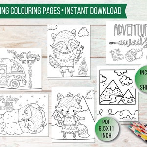 Printable Camping Coloring Pages Kids, Camping Party Coloring Activity ...
