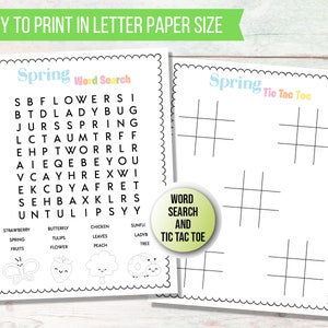 Spring Printable Game Bundle, Printable Bundle Activity Pack, Word ...