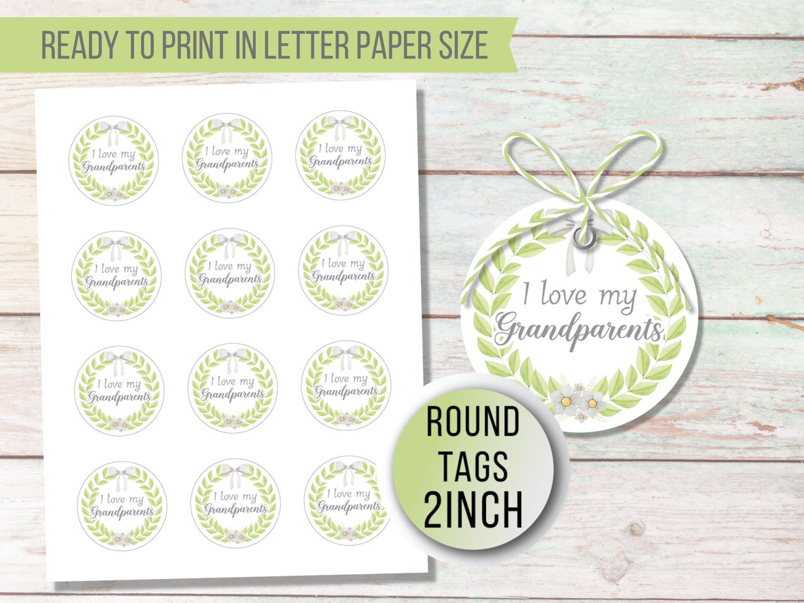 Grandparents Day Round Cookie Tag Happy Grandparents Day - Etsy