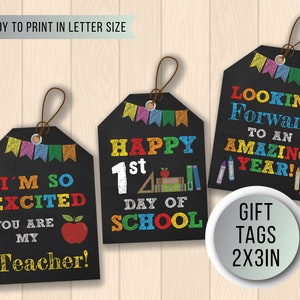 Back to School Teacher Gift Tag Printable Welcome Tags for | Etsy