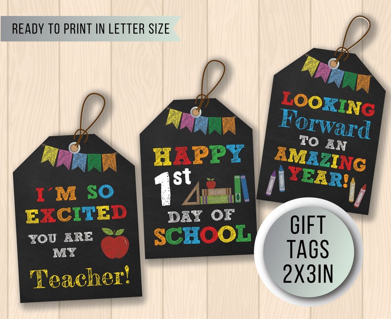 Back to School Teacher Gift Tag Printable Welcome Tags for | Etsy